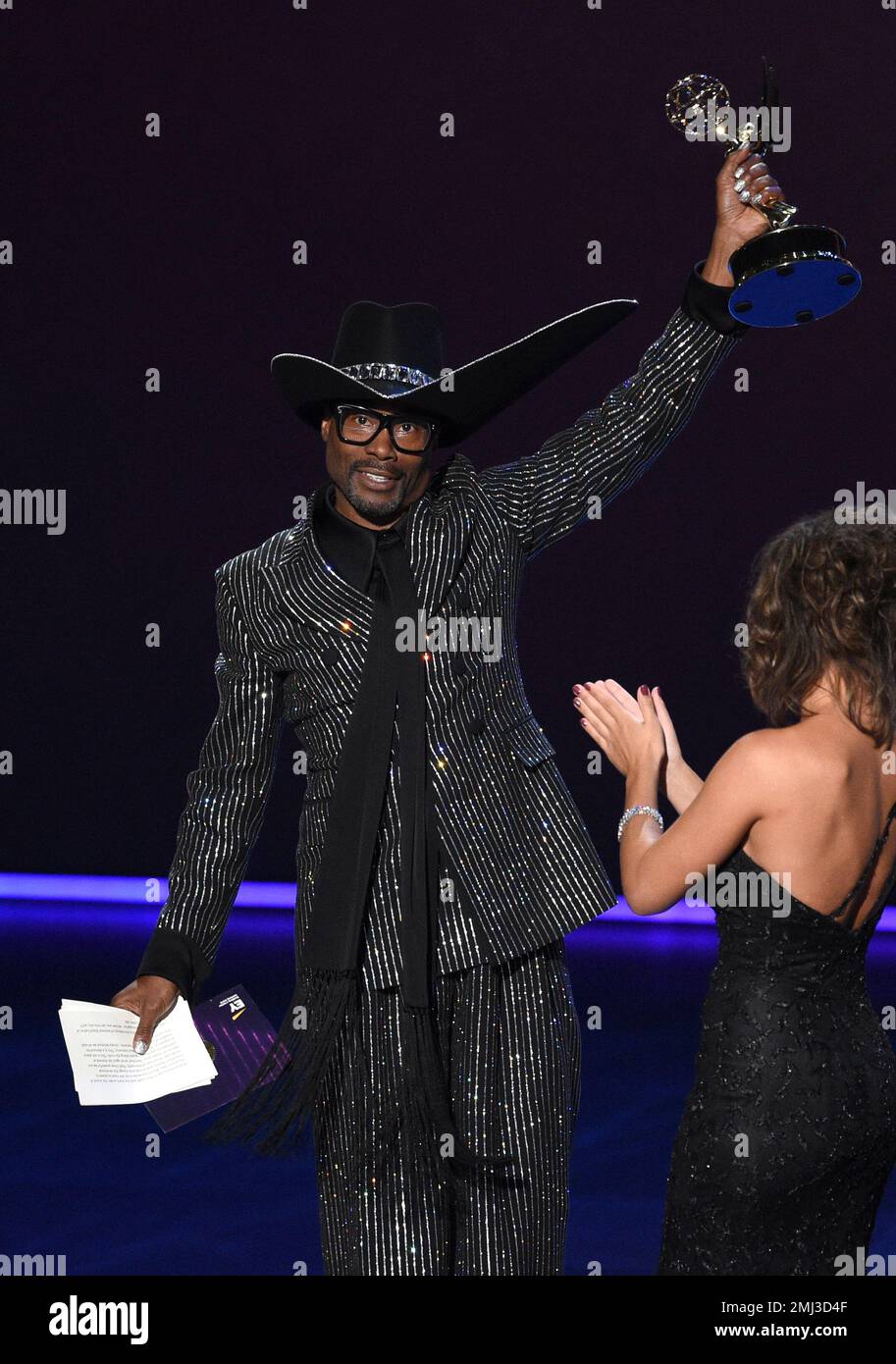 Billy Porter accepts the award for outstanding lead actor in a drama ...