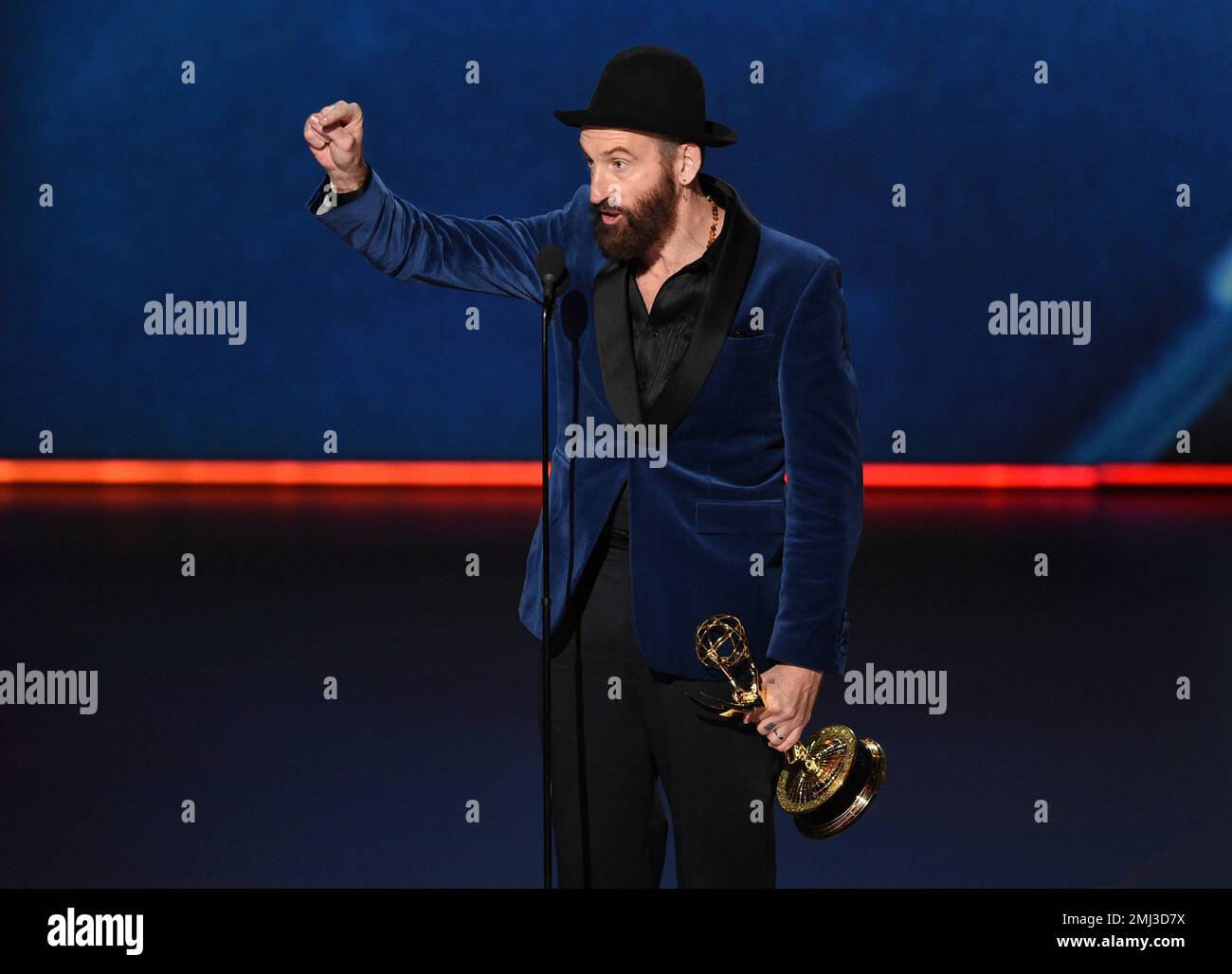Johan Renck accepts the award for outstanding directing for a limited ...