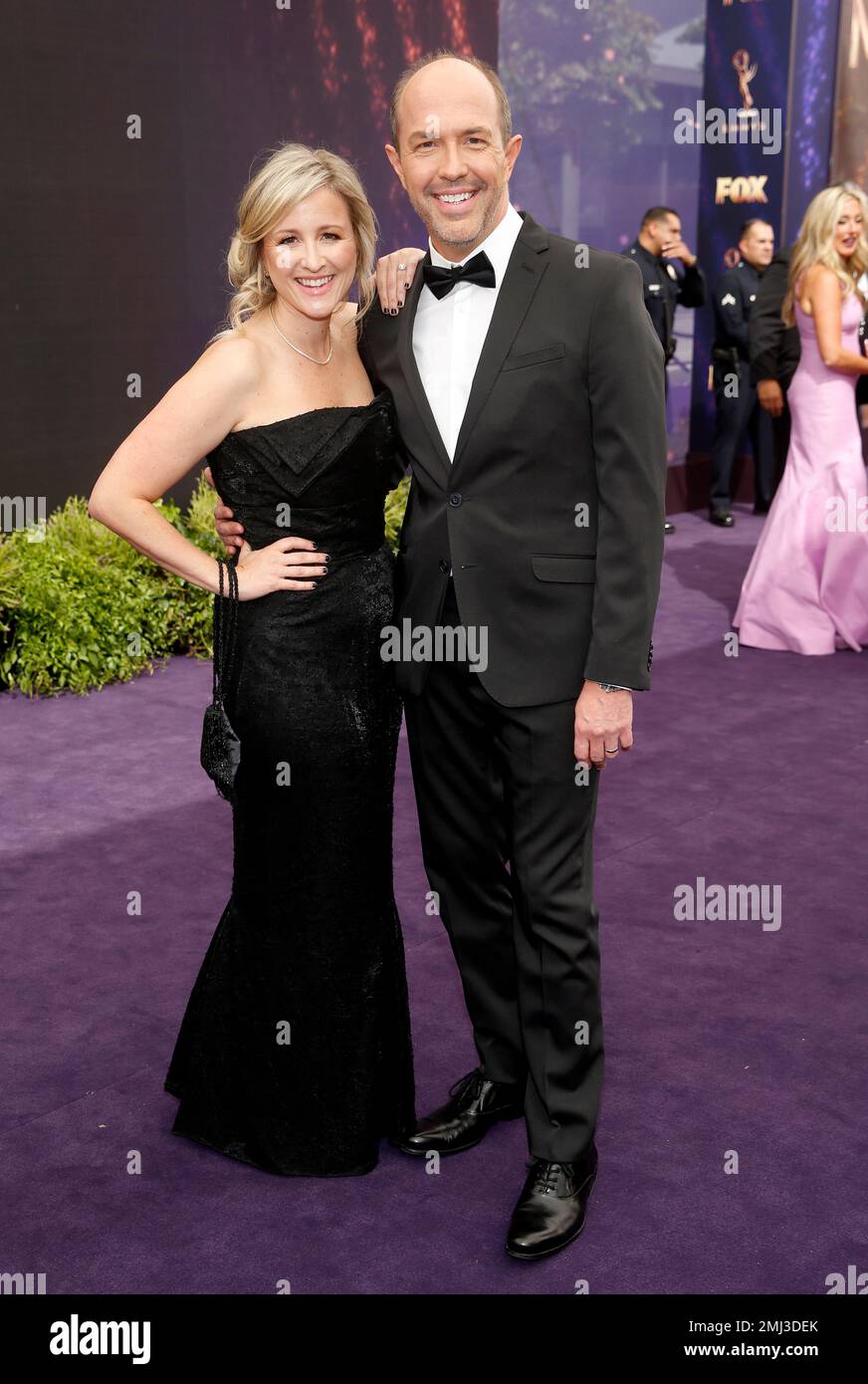 Eric Lange, right, and Lisa Sabatino arrive at the 71st Primetime Emmy ...
