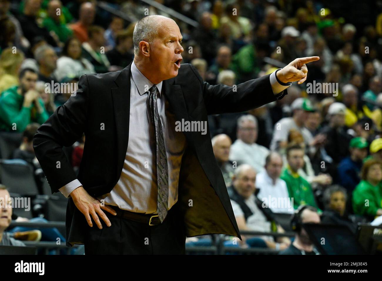 Colorado head coach Tad Boyle directs his team against Oregon during ...