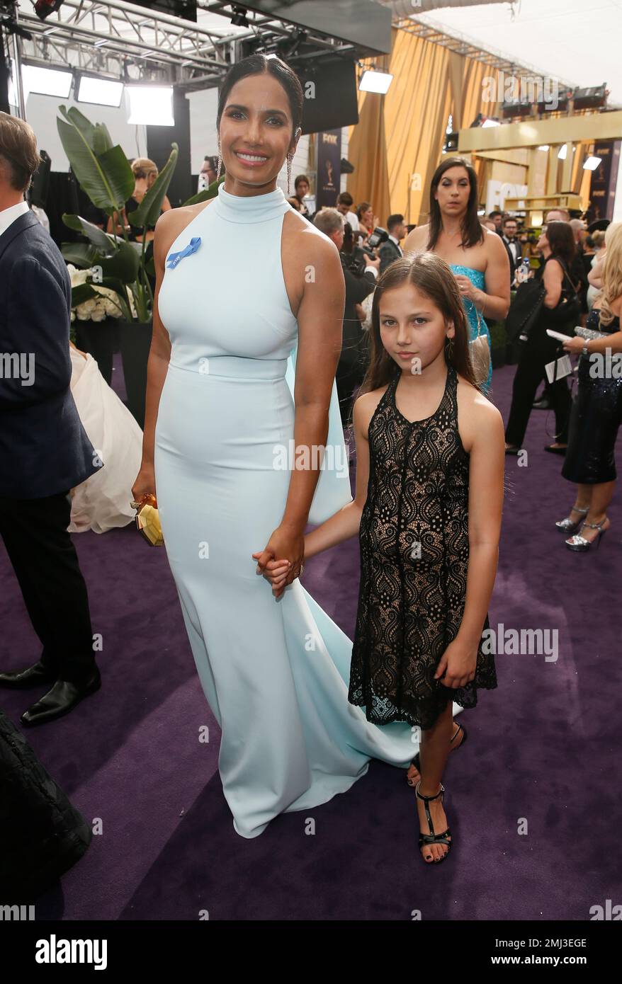 Padma Lakshmi and Krishna Thea Lakshmi-Dell arrive at the 71st ...