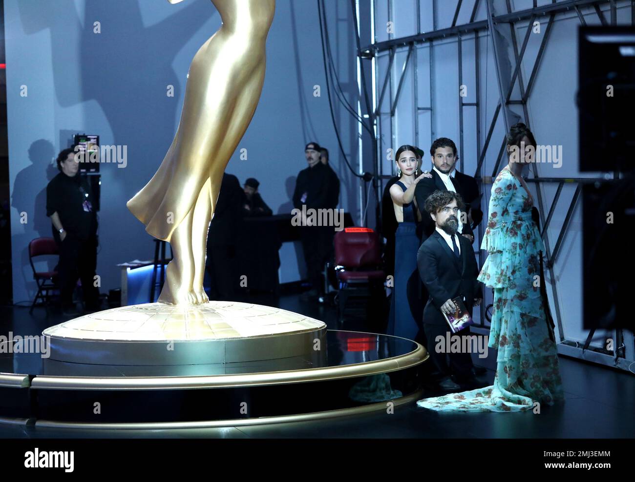 Emilia Clarke, from left, Kit Harington, Peter Dinklage and Lena Headey ...