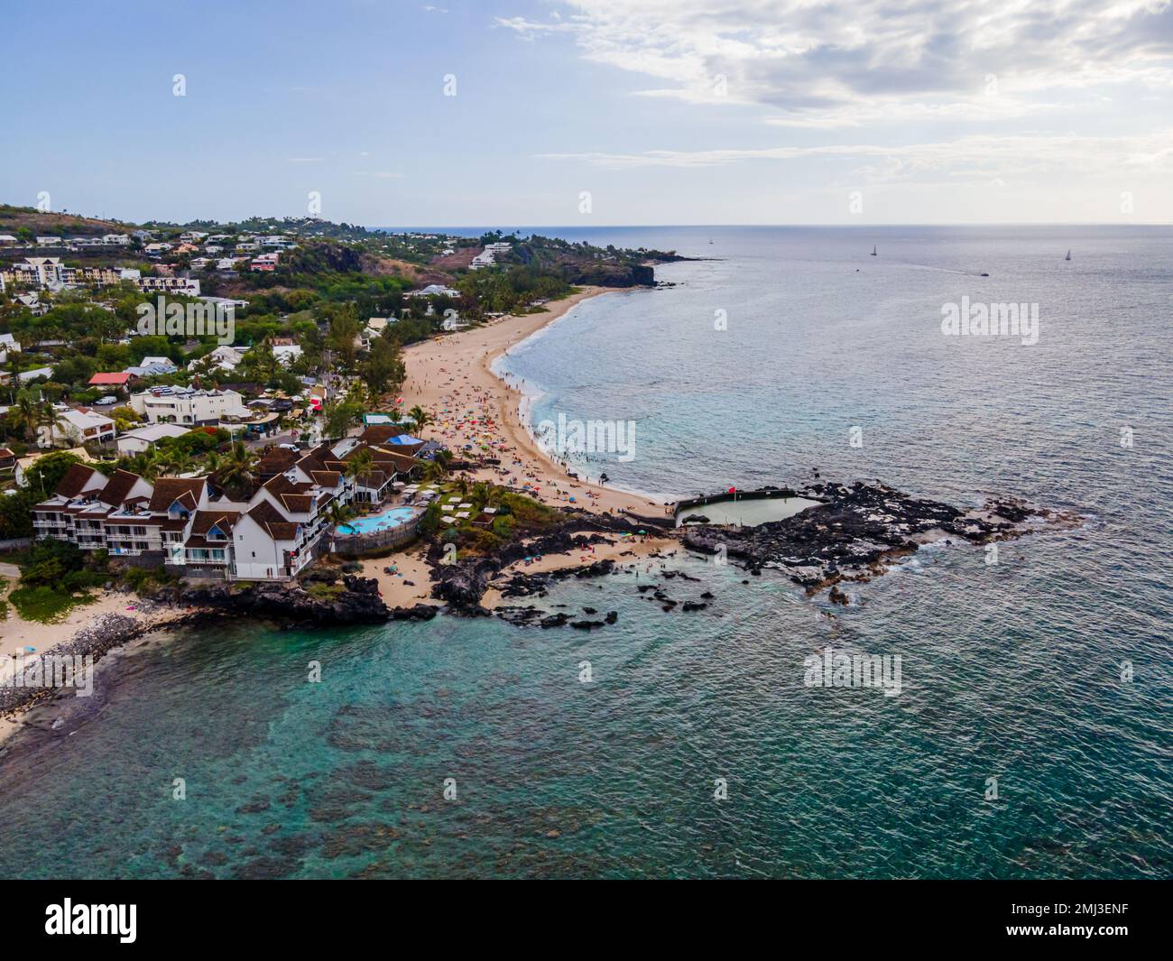Saint-Gilles, Reunion Island - Boucan Canot beach Stock Photo - Alamy