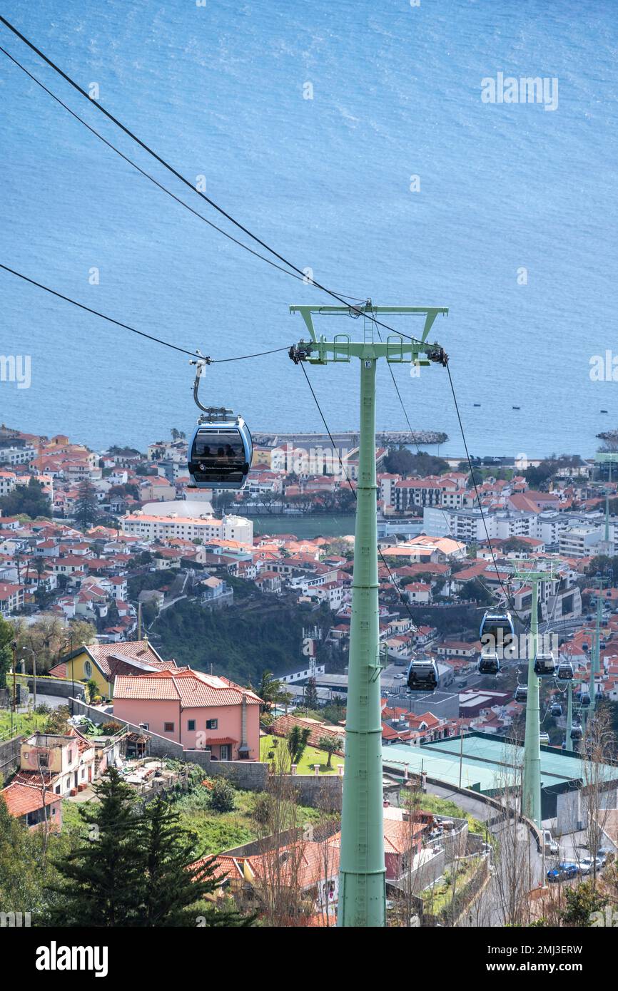 Teleferico Funchal, Aerial Cableway, Funchal, Madeira, Portugal Stock ...