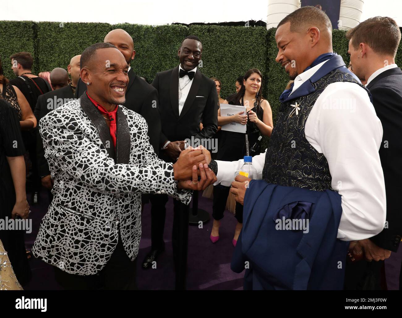 Korey Wise and Terrence Howard arrive at the 71st Primetime Emmy Awards ...