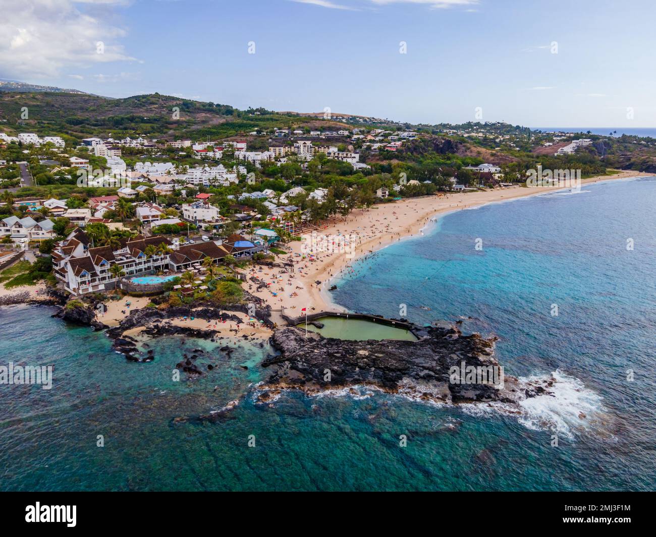 Saint-Gilles, Reunion Island - Boucan Canot beach Stock Photo - Alamy
