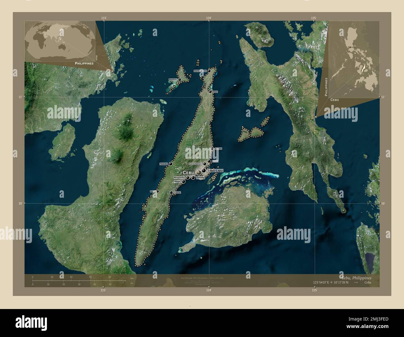 Cebu city map hi-res stock photography and images - Alamy