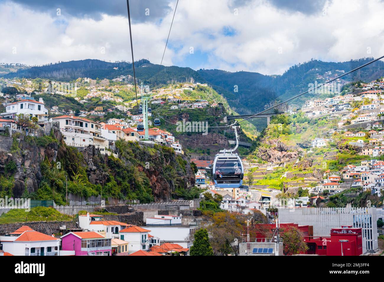 Teleferico Funchal, Aerial Cableway, Funchal, Madeira, Portugal Stock ...