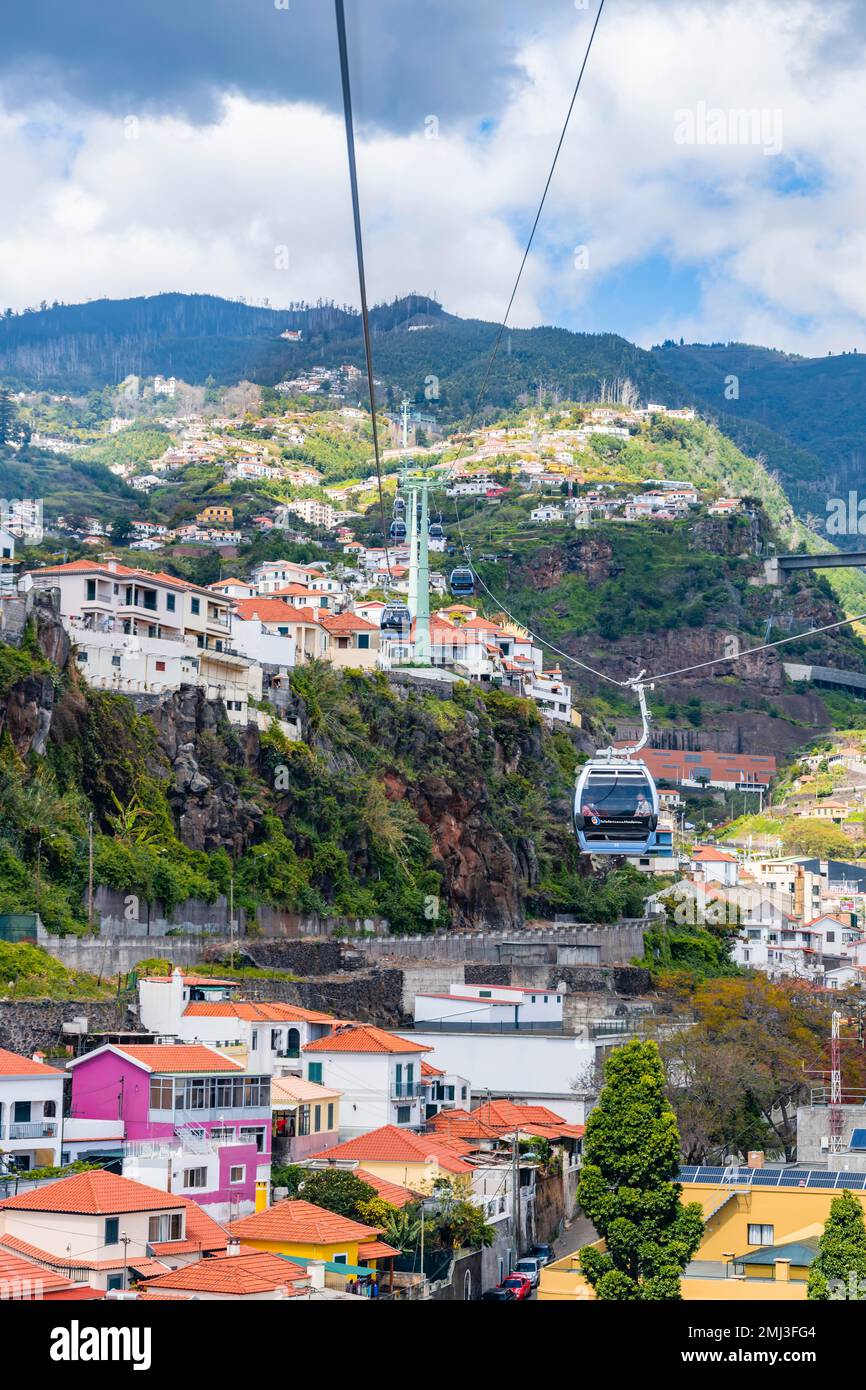 Teleferico Funchal, Aerial Cableway, Funchal, Madeira, Portugal Stock ...