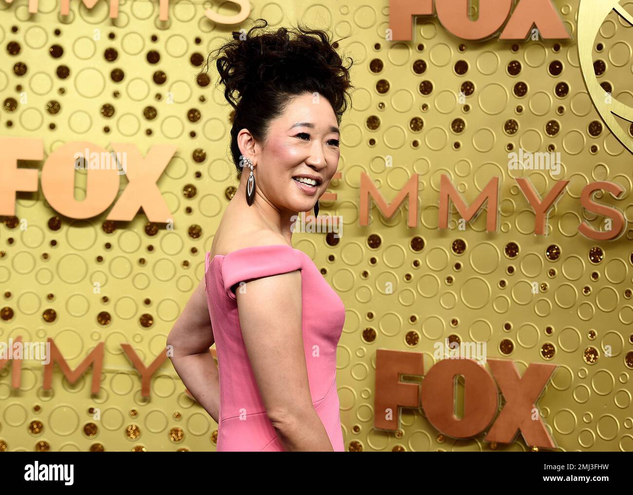 Sandra Oh arrives at the 71st Primetime Emmy Awards on Sunday, Sept. 22 ...