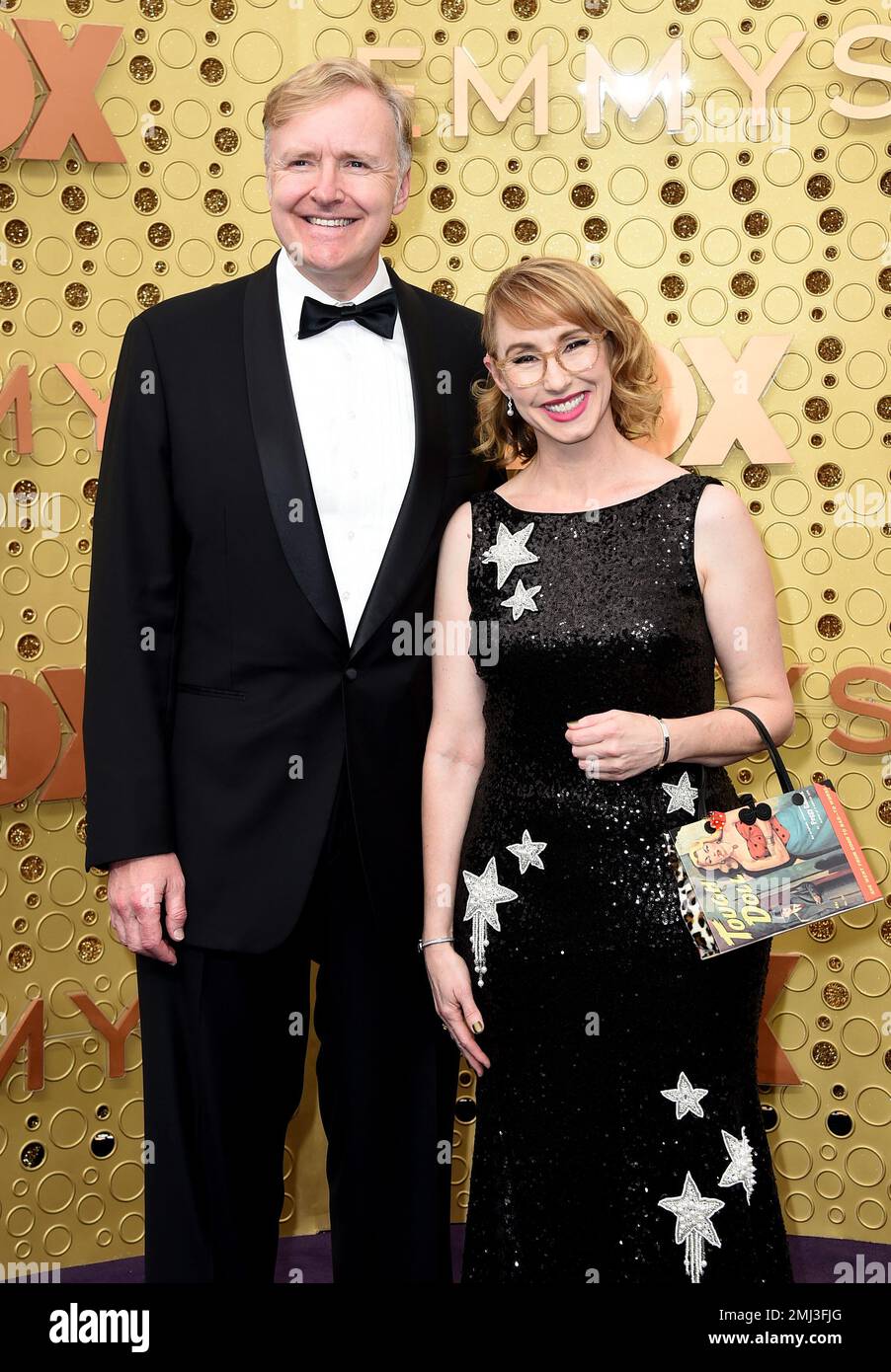 Allen Blue, left, and Kira Snyder arrive at the 71st Primetime Emmy ...
