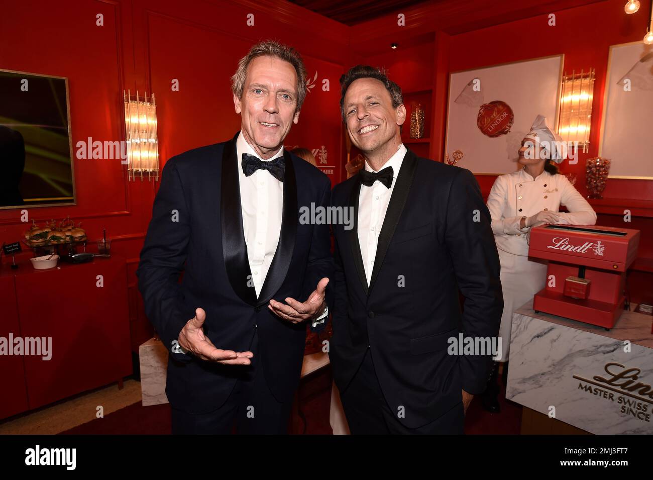 EXCLUSIVE - Hugh Laurie, left, and Seth Myers in the Lindt Chocolate ...
