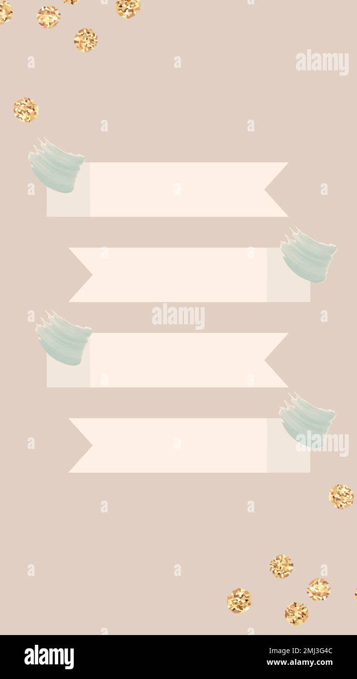 Aesthetic Paper Notes Background Wallpaper Vector Stock Vector Image