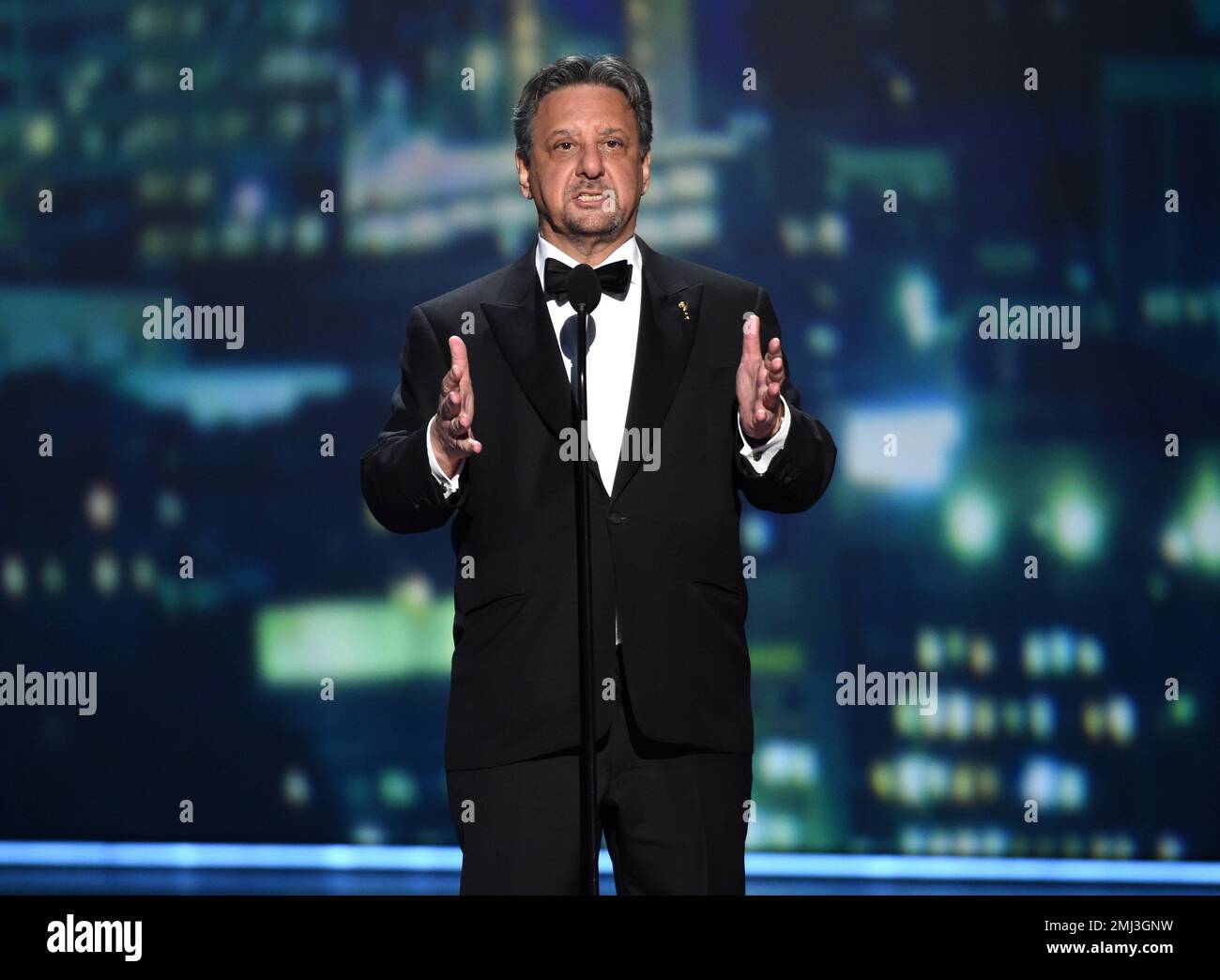Television Academy Chairman and CEO, Frank Scherma speaks onstage at ...