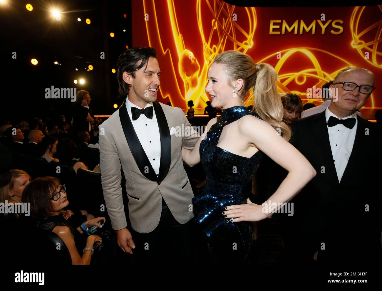 EXCLUSIVE - Milo Ventimiglia, left, and Rachel Brosnahan pose in the ...