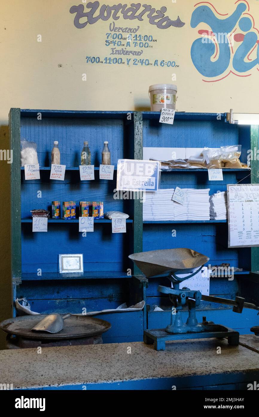 Interior of a Bodega in Trinidad, Cuba Stock Photo - Alamy