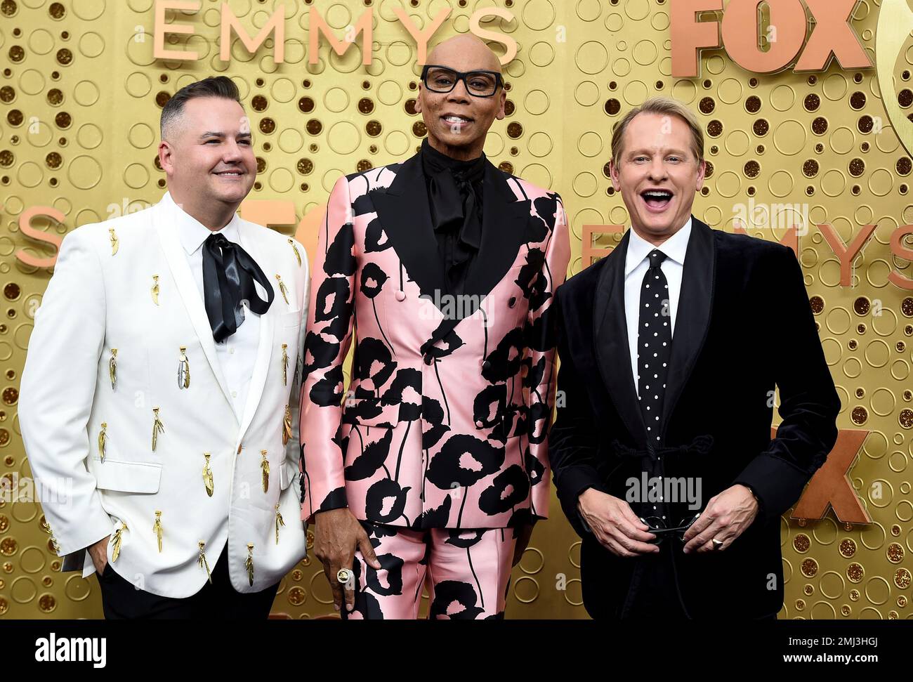Ross Mathews, from left, RuPaul and Carson Kressley arrive at the 71st ...