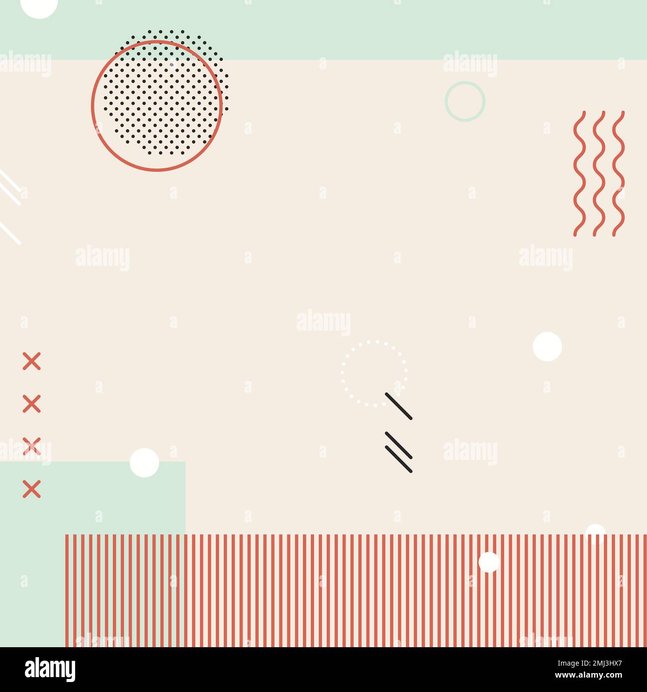 Pastel Memphis Instagram ad background vector Stock Vector Image & Art ...