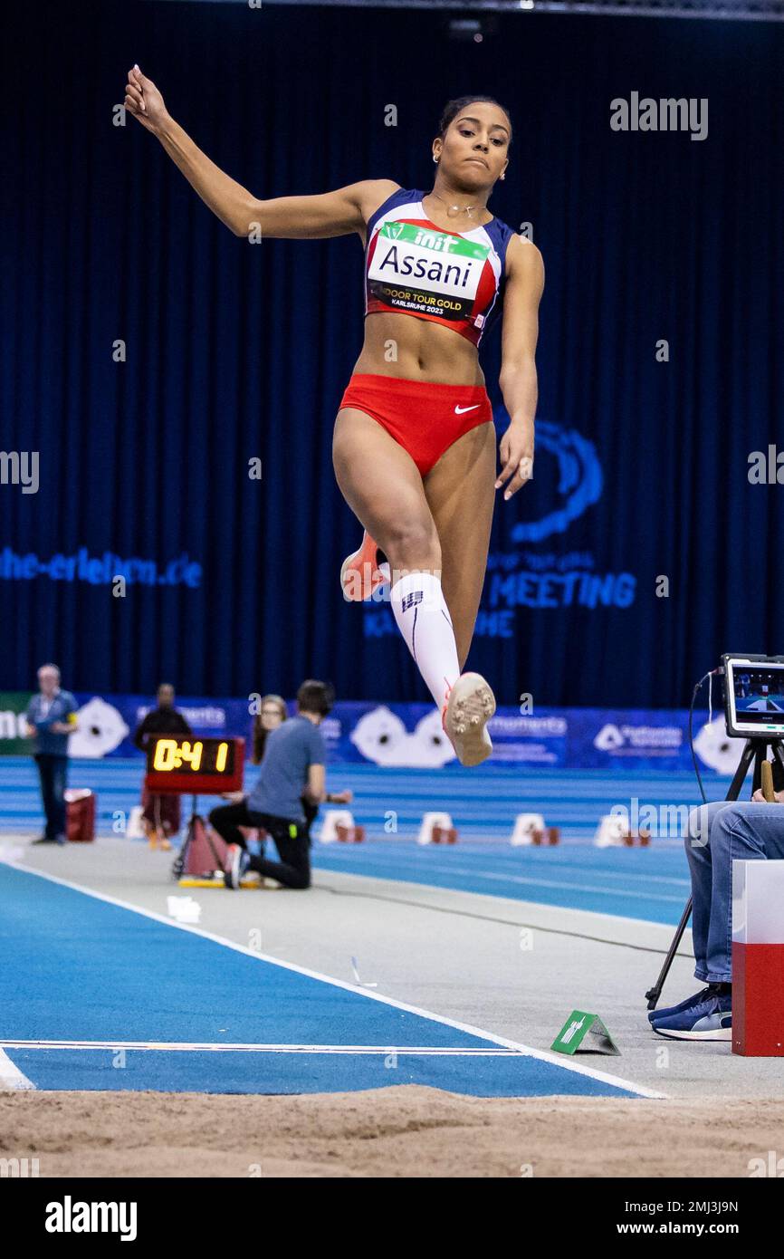Karlsruhe, Germany. 27th Jan, 2023. Athletics: INDOOR-Meeting Karlsruhe ...