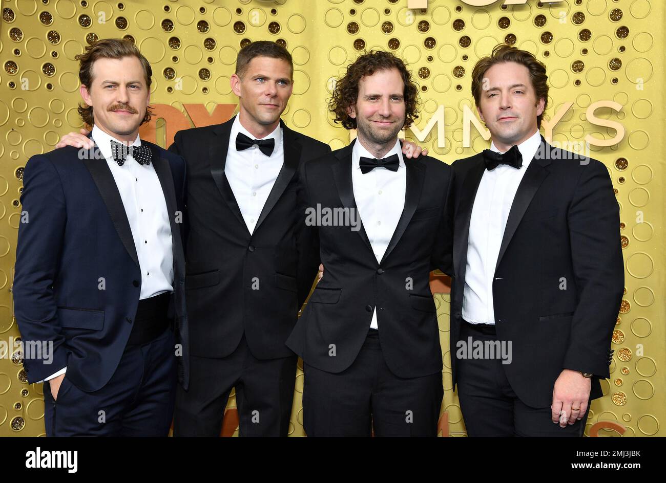 Alex Moffat, from left, Mikey Day, Kyle Mooney and Beck Bennett arrive ...
