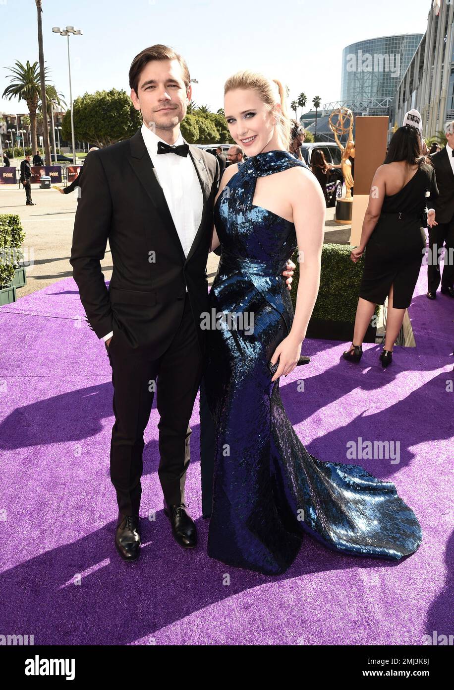 EXCLUSIVE - Jason Ralph, left, and Rachel Brosnahan arrive at the 71st ...