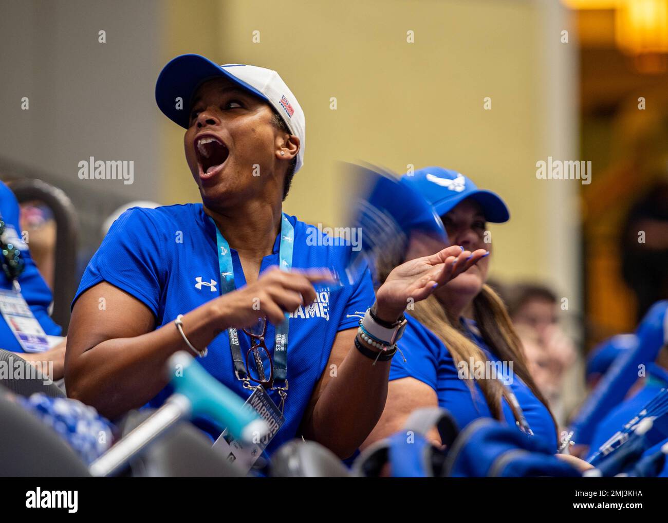 Team Air Force friends, family and staff cheer for Team Air Force ...