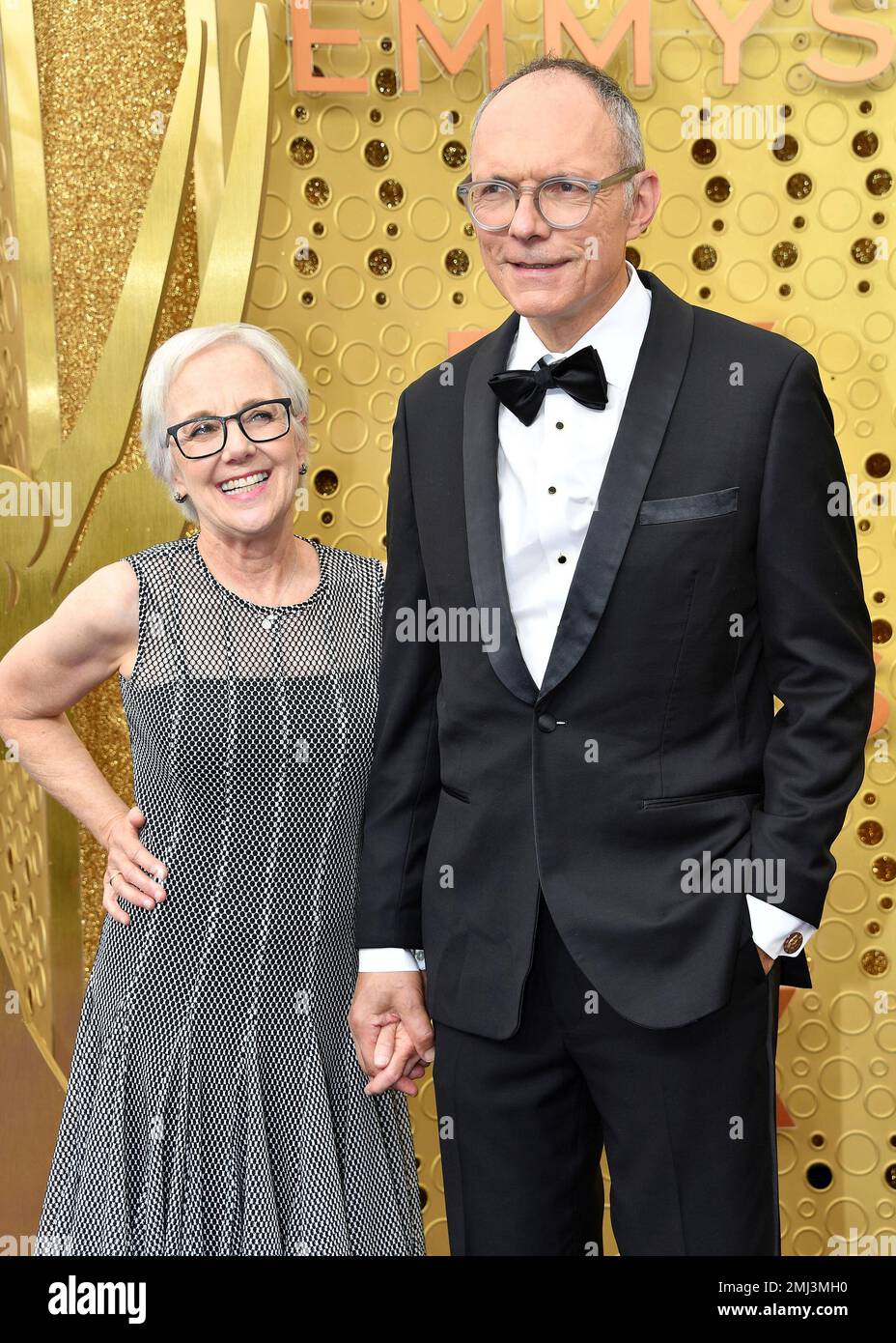 Wendy Mogel, left, and Michael Tolkin arrive at the 71st Primetime Emmy ...