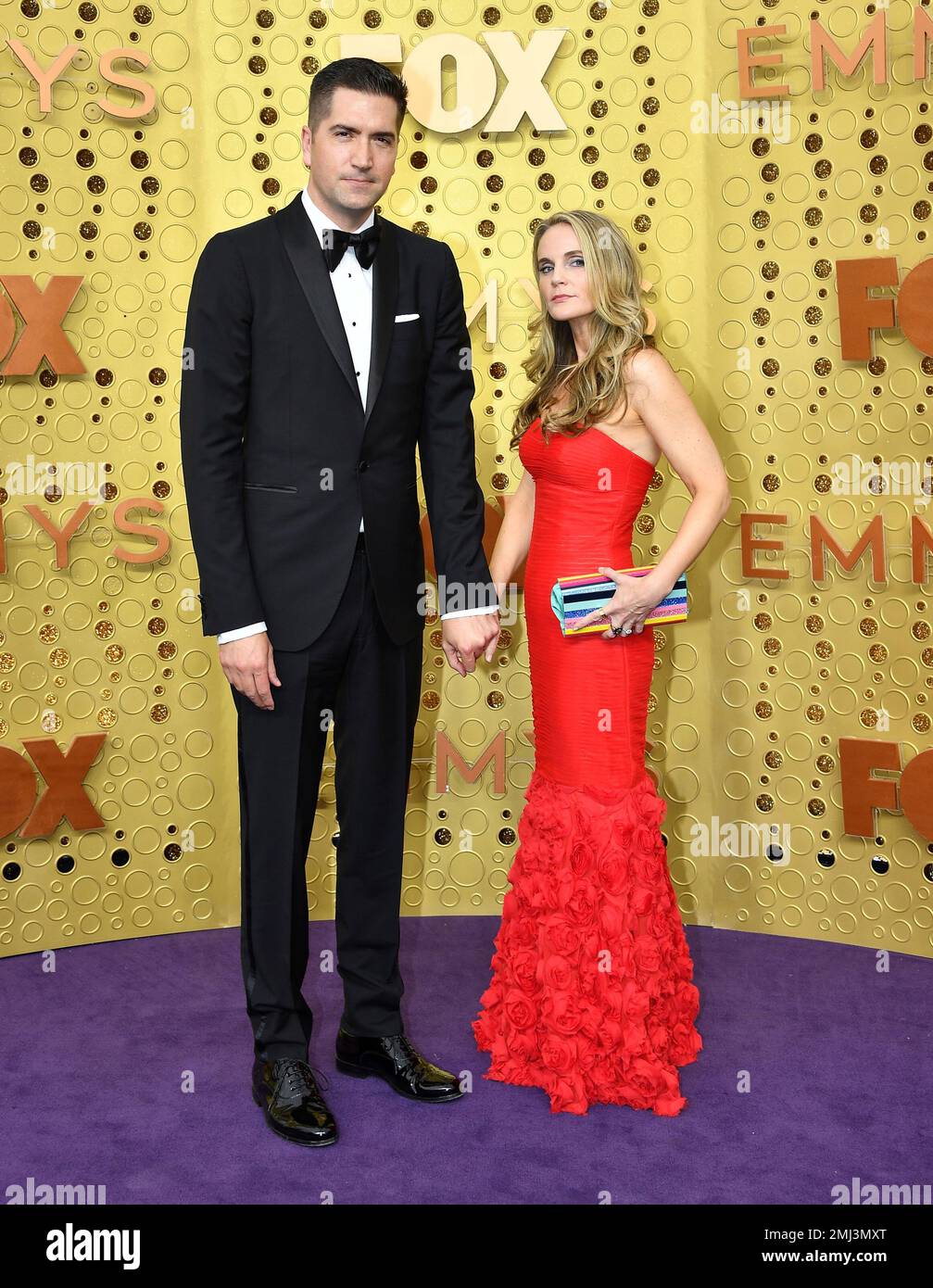 Drew Goddard, left, and Caroline Williams arrive at the 71st Primetime ...