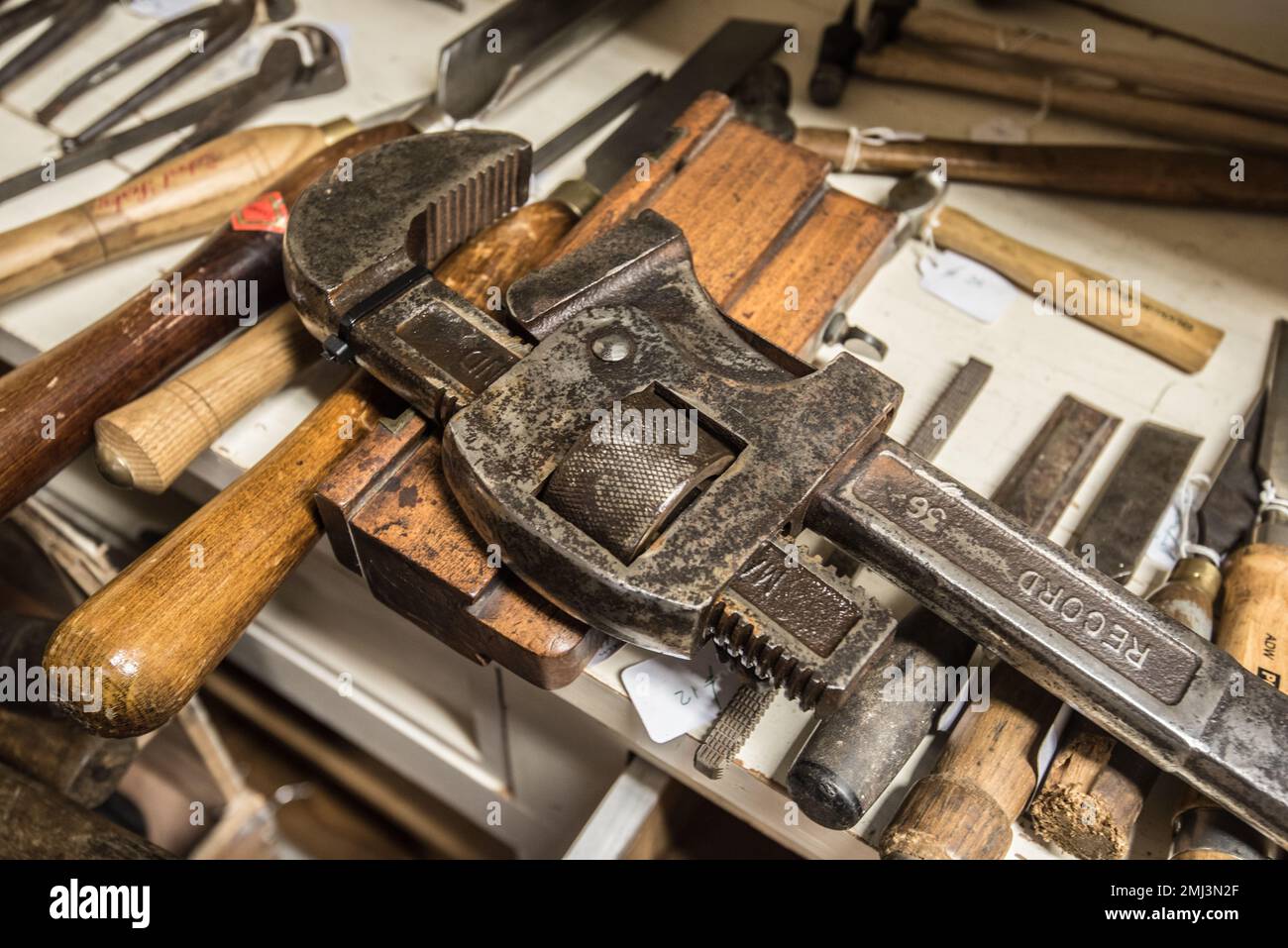 A 'Record' size 36 Stillson pipe wrench,one of several types of wrench ...