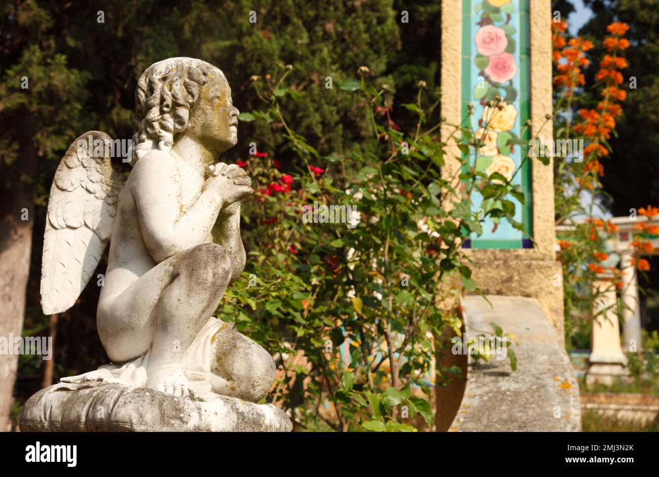The Fontana Rosa garden of the Spanish novelist Vicente Blasco-Ibanez ...