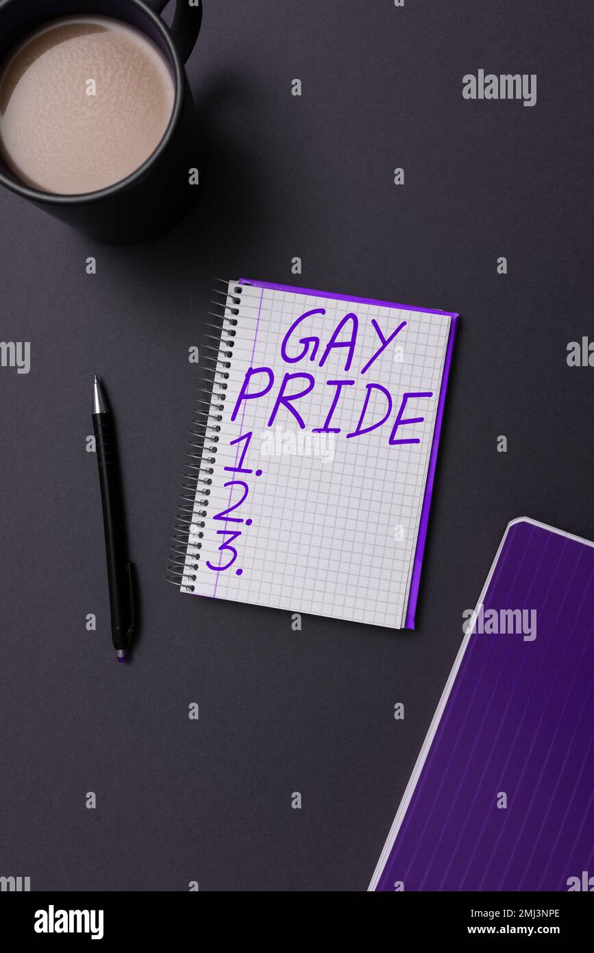 Handwriting text Gay Pride, Business concept Dignity of an idividual ...