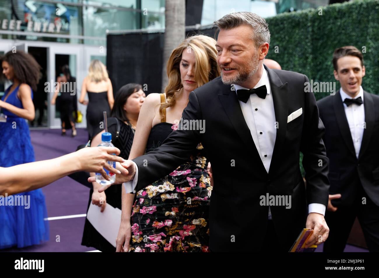 Annabel Jones and Charlie Brooker arrives at the 71st Primetime Emmy ...