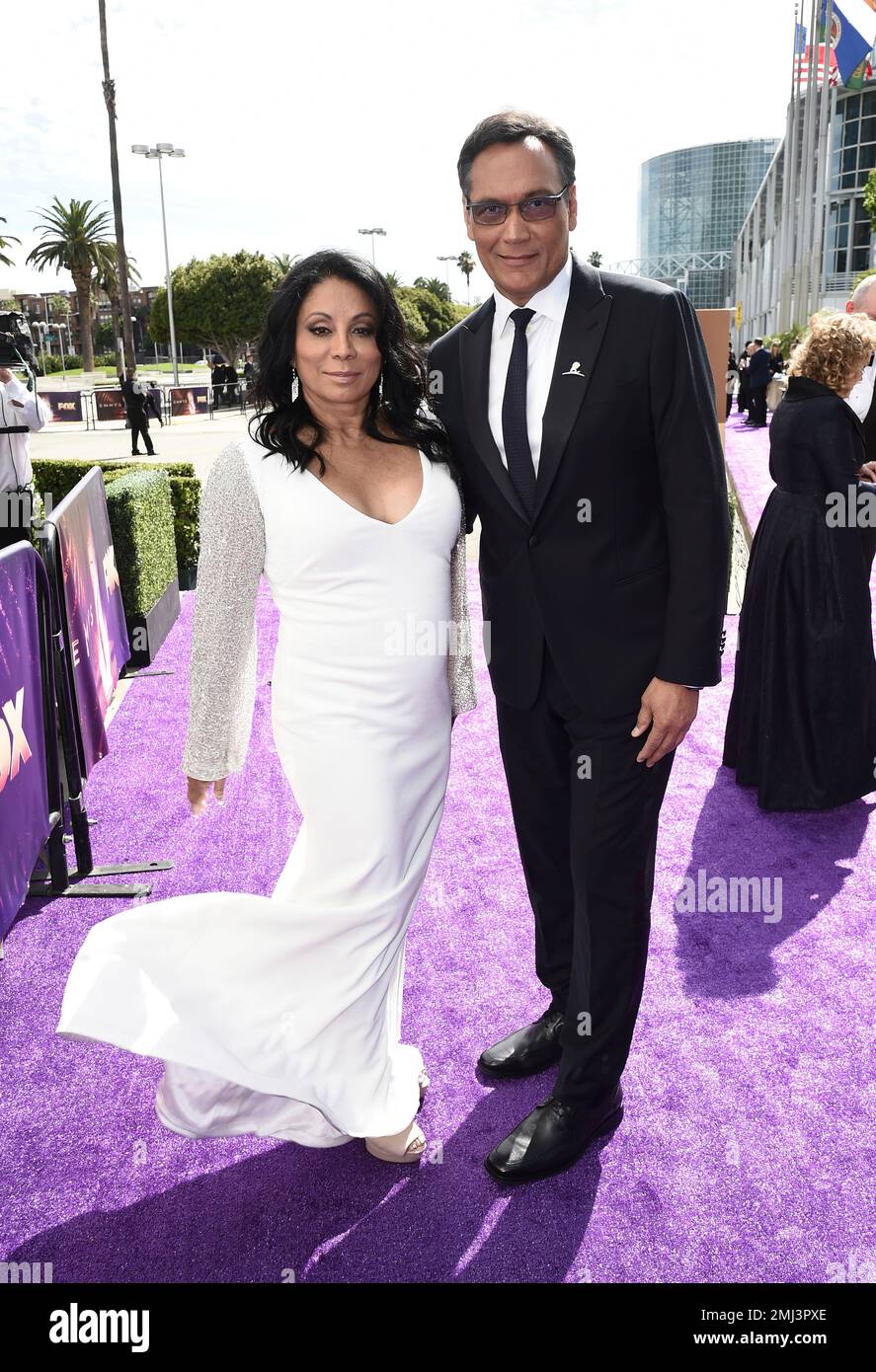 EXCLUSIVE - Wanda De Jesus, left, and Jimmy Smits arrive at the 71st ...
