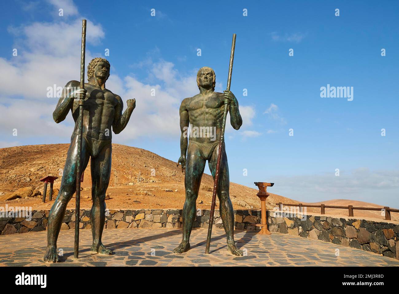 Bronze statues, Kings of the Guanches, Ayose and Guize, complete ...