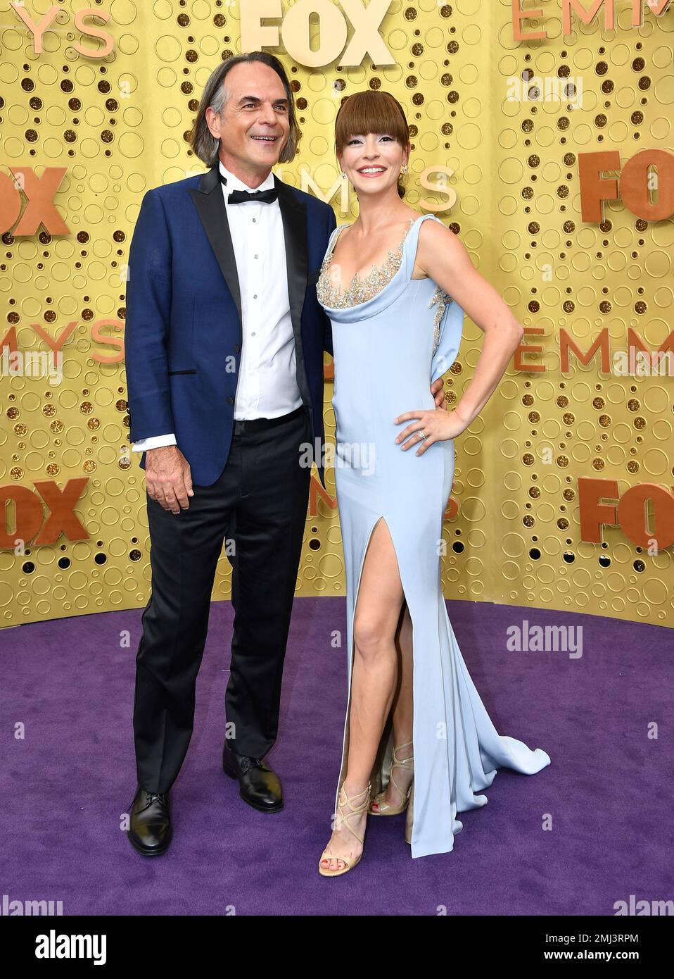 Vince Calandra, left, and Emmanuelle Vaugier arrive at the 71st ...