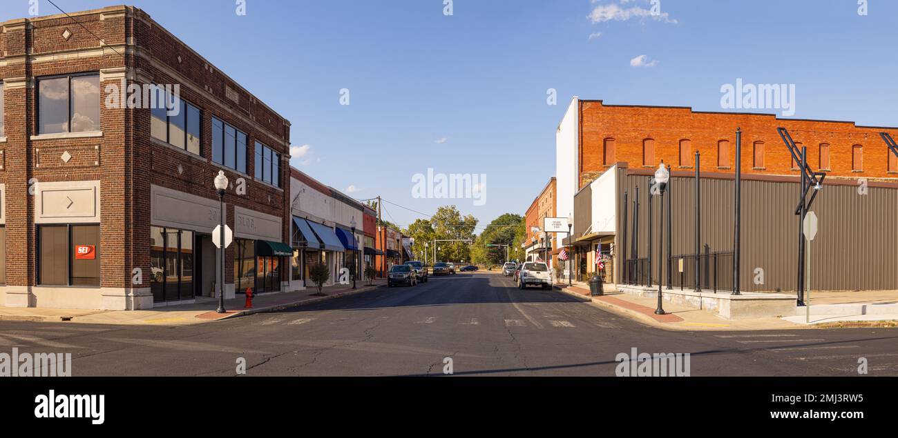 Sallisaw, Oklahoma, USA - October 15, 2022: The old business district ...
