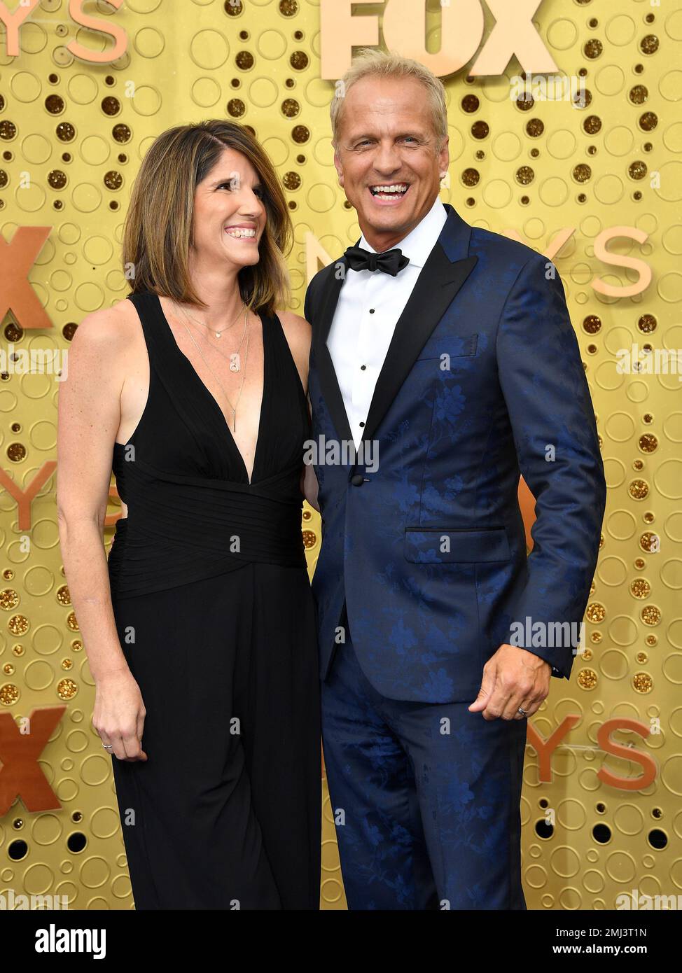 Mandy Fabian, left, and Patrick Fabian arrive at the 71st Primetime ...