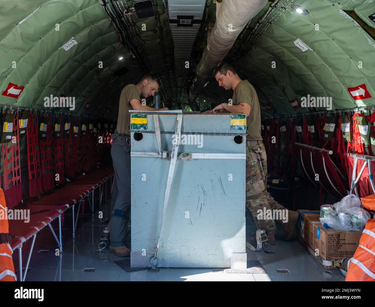 U.S. Air Force Major Godfrey Brackney and Major Phillip Zizzi, both ...