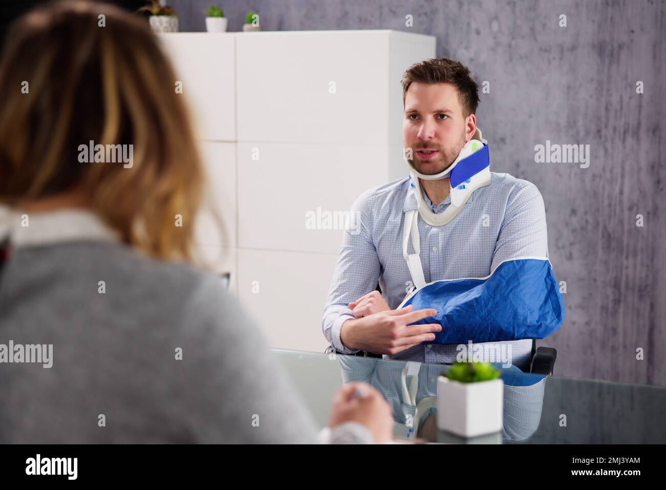 Injury Compensation Court Claim Application With Lawyer Stock Photo - Alamy