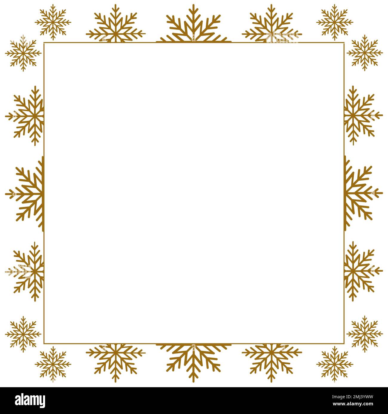 Simple and floral frame and square border Stock Photo - Alamy