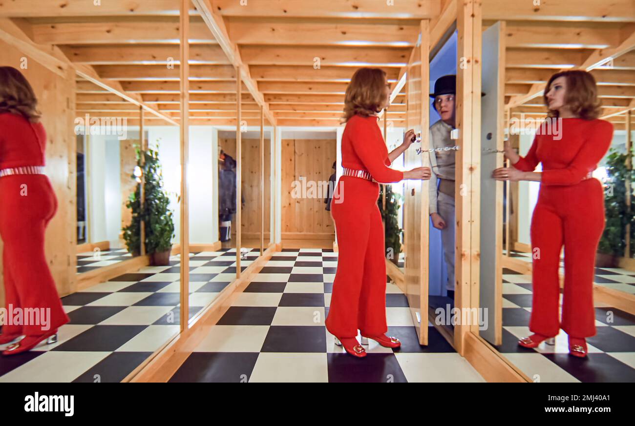 USA. Malcolm McDowell and Adrienne Corri in a scene from the (C)Warner ...