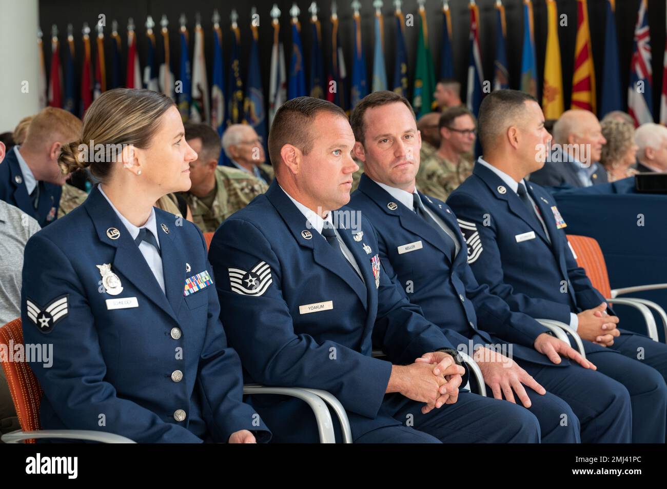 From left: U.S. Air Force Senior Airman Kristina L. Schneider, of the ...