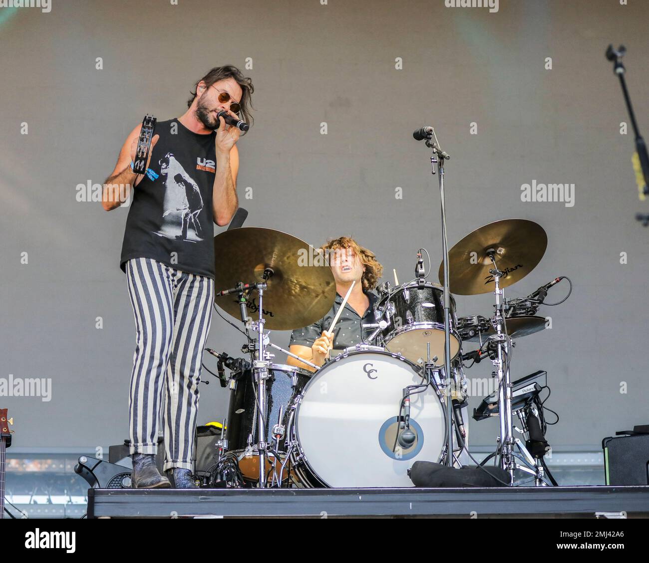 Jonathan Russell, left, and Tyler Williams on drums of The Head and The ...