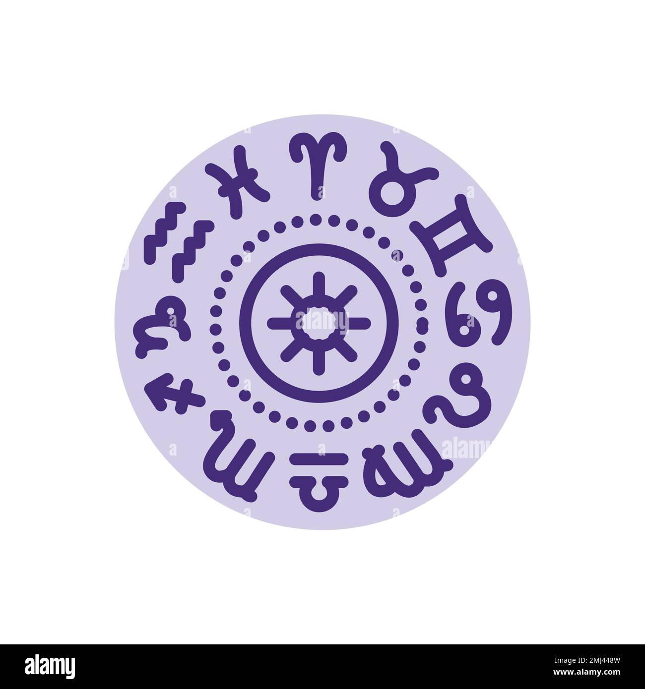 Horoscope symbol color line icon. Isolated vector element. Outline ...