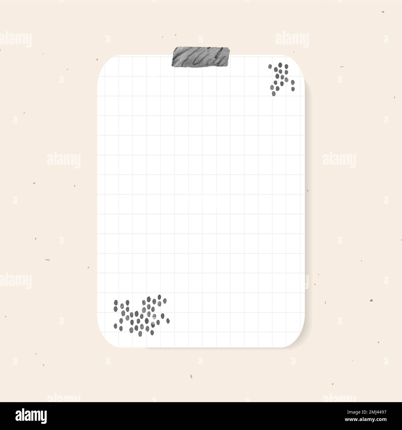 Planner stickers vector grid paper element in memphis style Stock ...