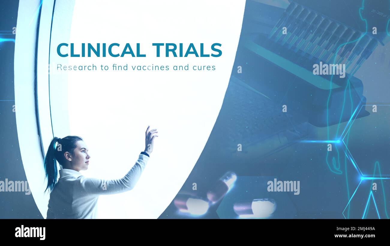 Clinical trials science template vector smart technology presentation ...