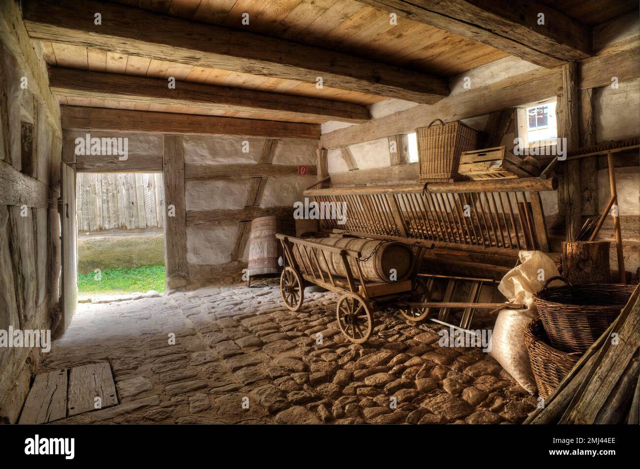 Former horse stable, mid-19th century, Franconian Open Air Museum, Bad ...
