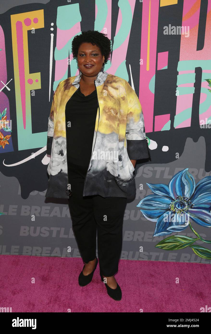 Stacey Abrams attends the Bustle Rule Breaker event at Lefrak Center in ...