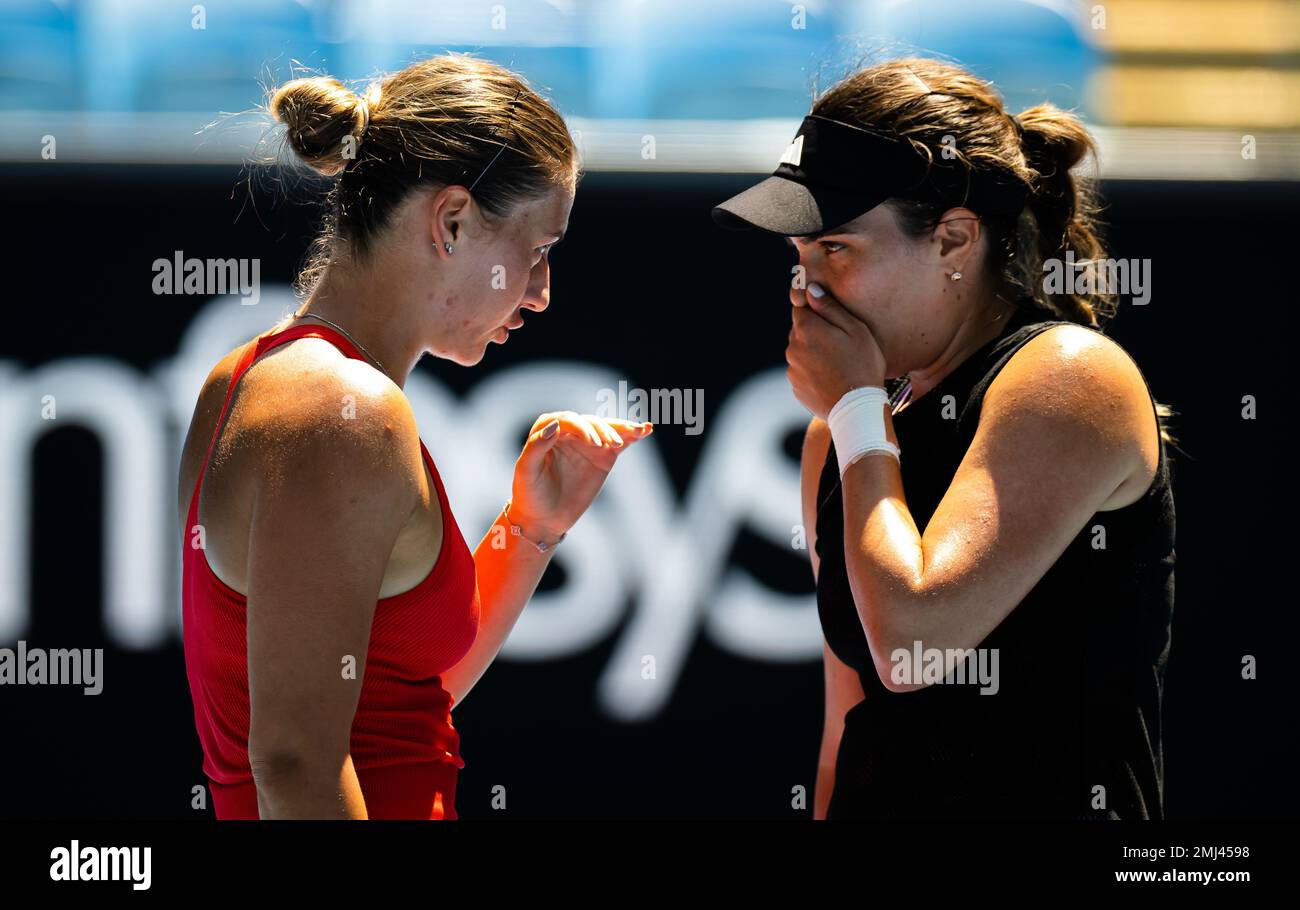 Elena Gabriela Ruse of Romania & Marta Kostyuk of Ukraine in action ...