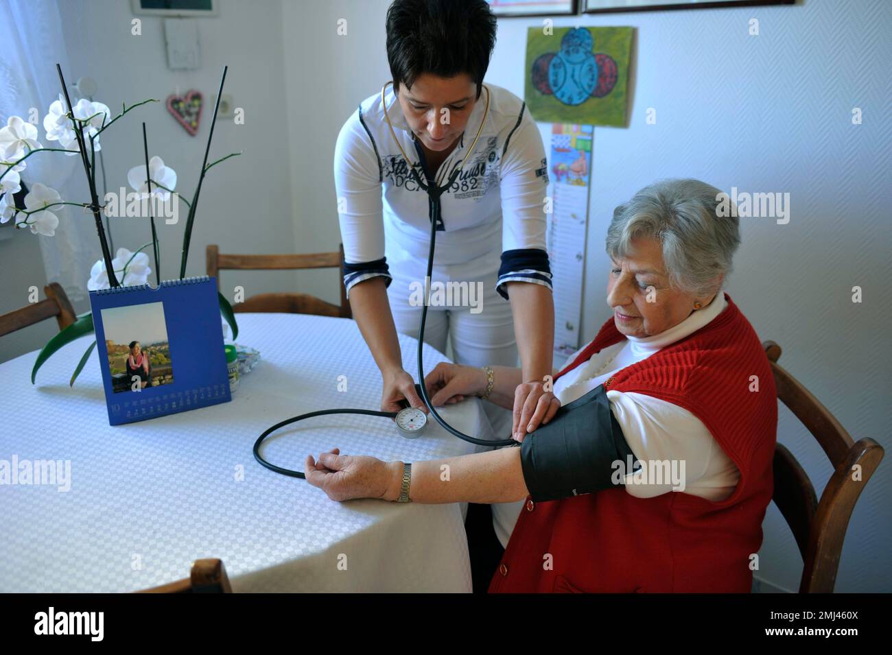 The elderly or sick visit by the doctors assistant relieves the ...